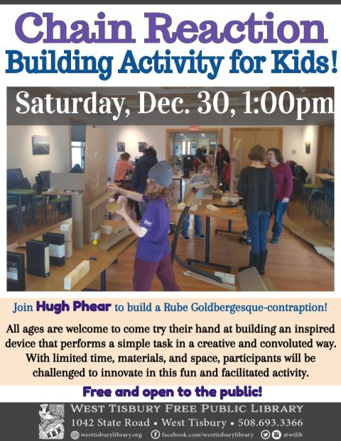 Chain Reaction Building Activity for Kids | West Tisbury Public Library