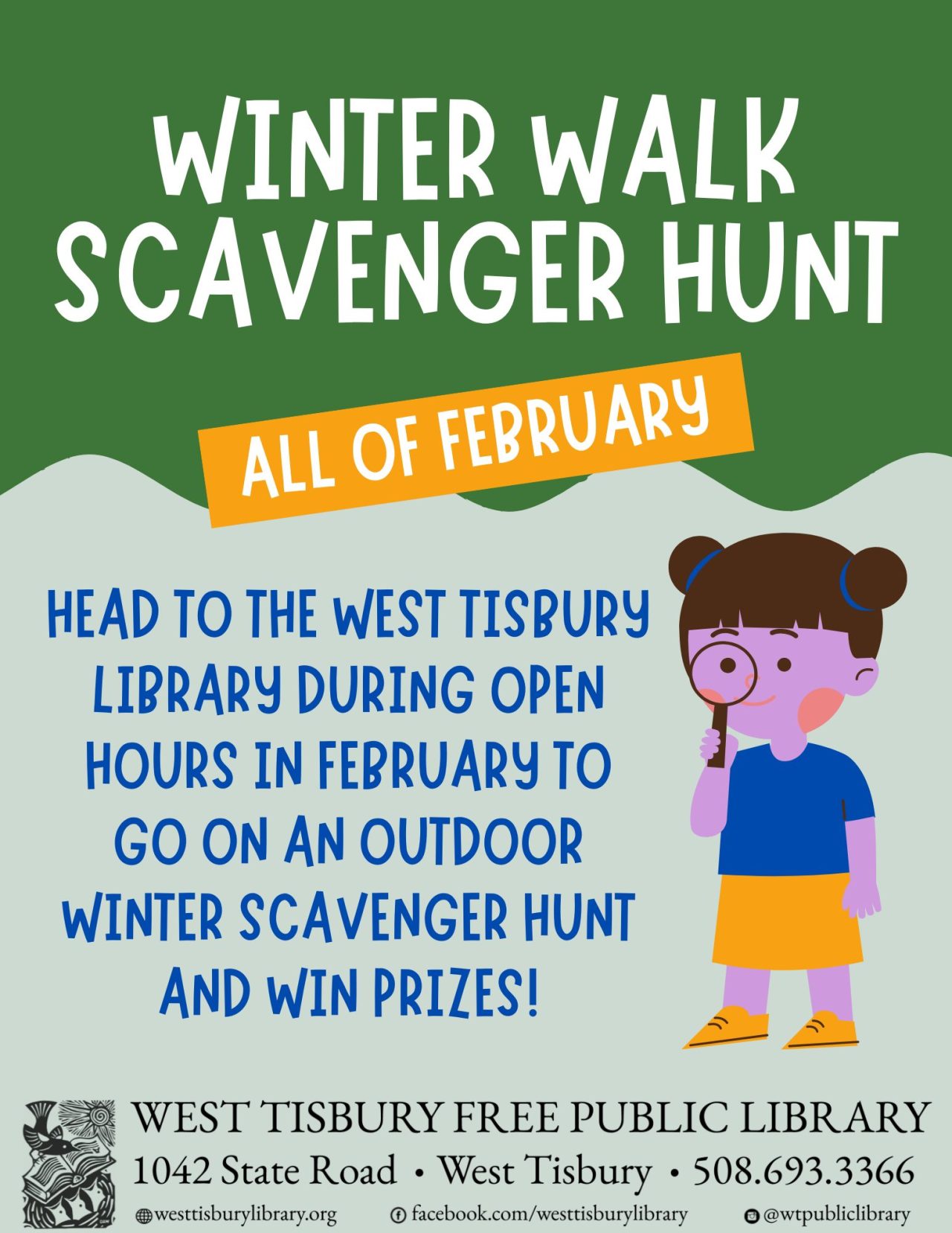 Winter Scavenger Hunt! | West Tisbury Public Library