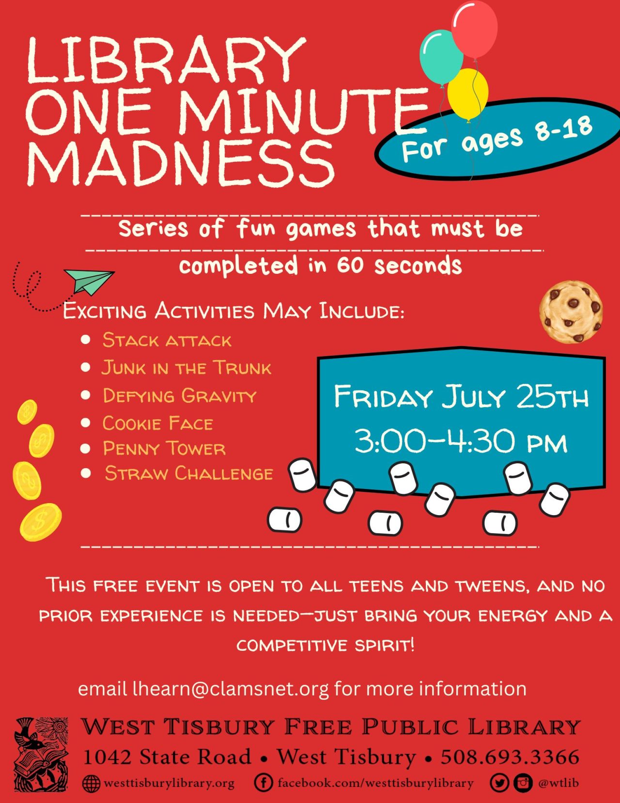 Library One Minute Madness | West Tisbury Public Library