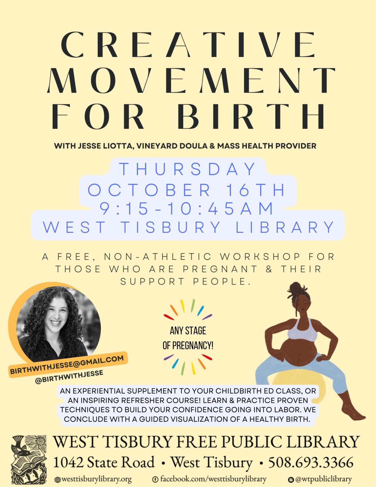 Creative Movement for Birth | West Tisbury Public Library