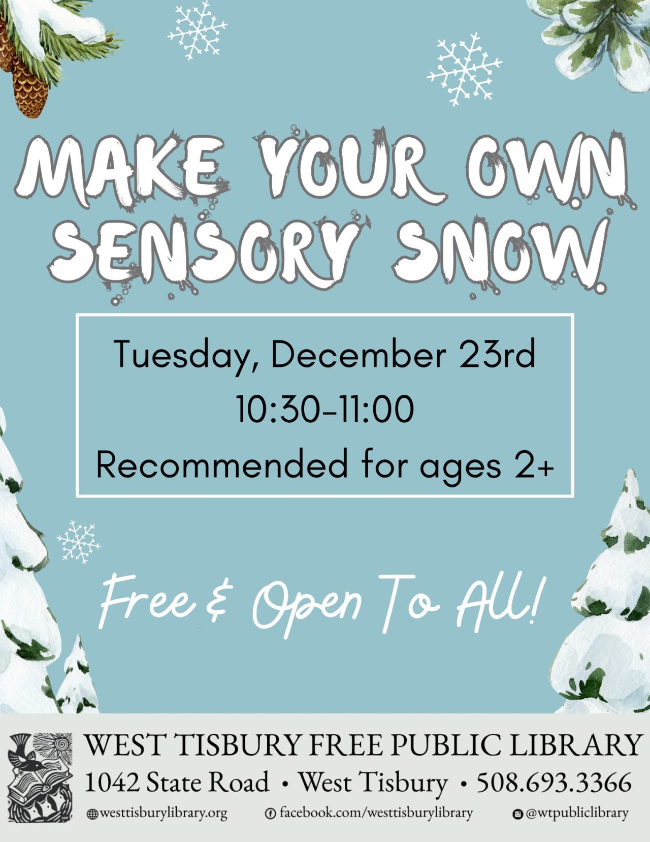 Make Your Own Sensory Snow | West Tisbury Public Library